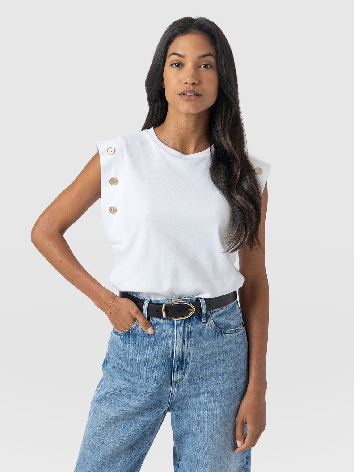 Rowan Tee - White - Women's T-shirts | Saint + Sofia® UK