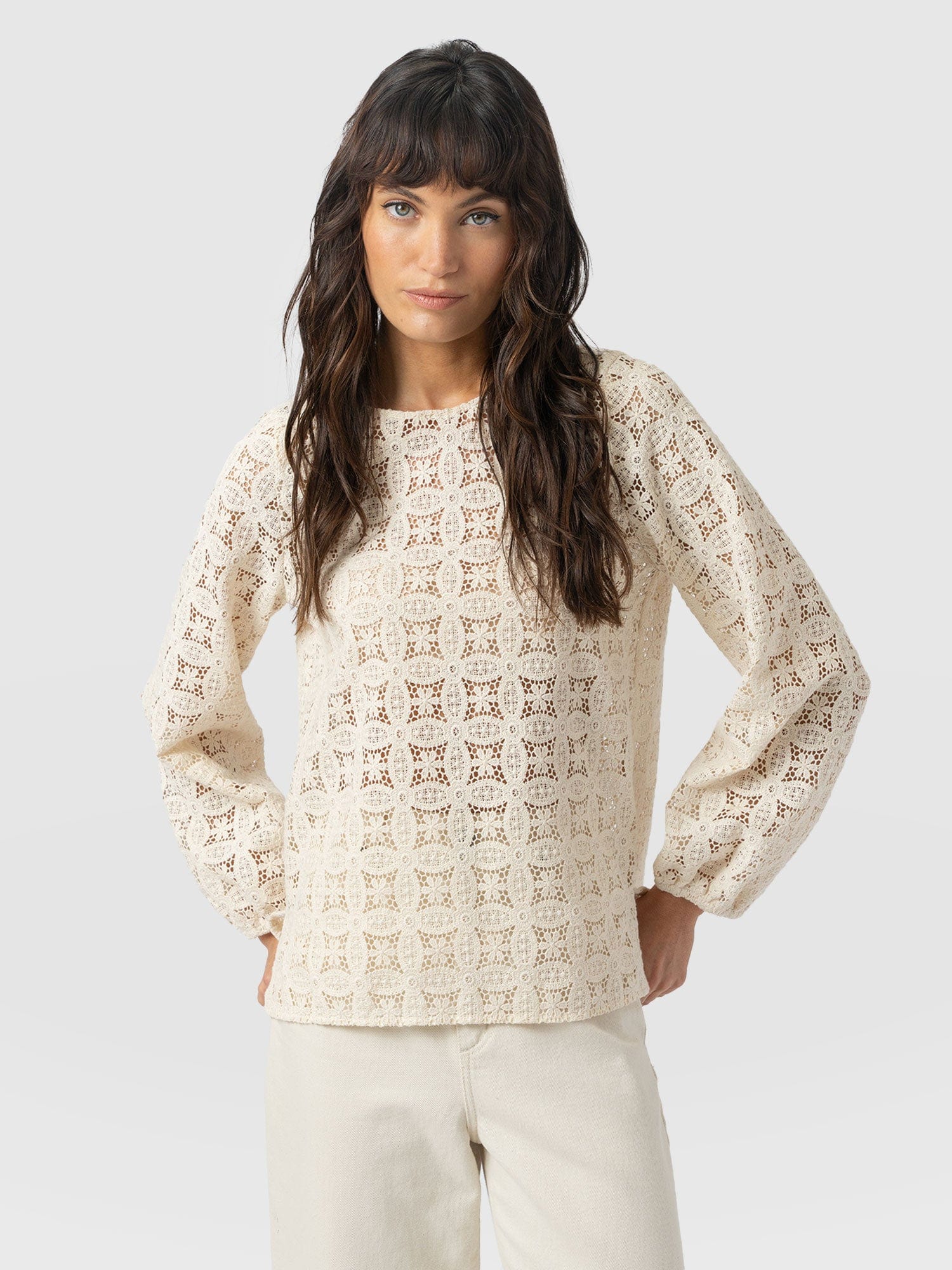 Sadie Blouse - Cream - Women's Blouses | Saint + Sofia® UK