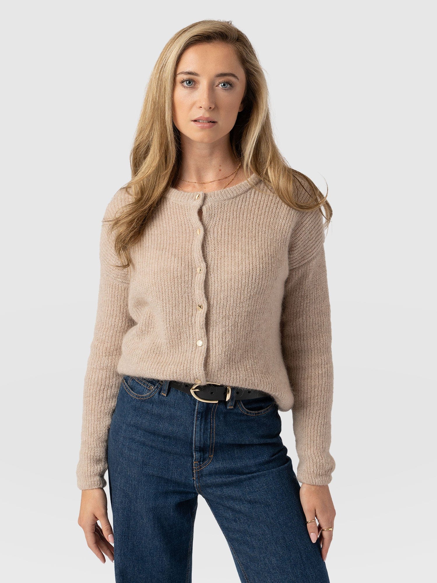 Ariella Cardigan Beige - Women's Cardigans | Saint + Sofia® UK