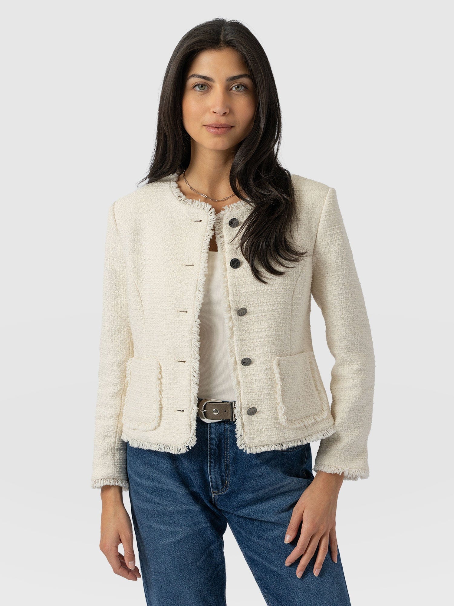 Ashby Jacket - Cream - Women's Jackets | Saint + Sofia® UK