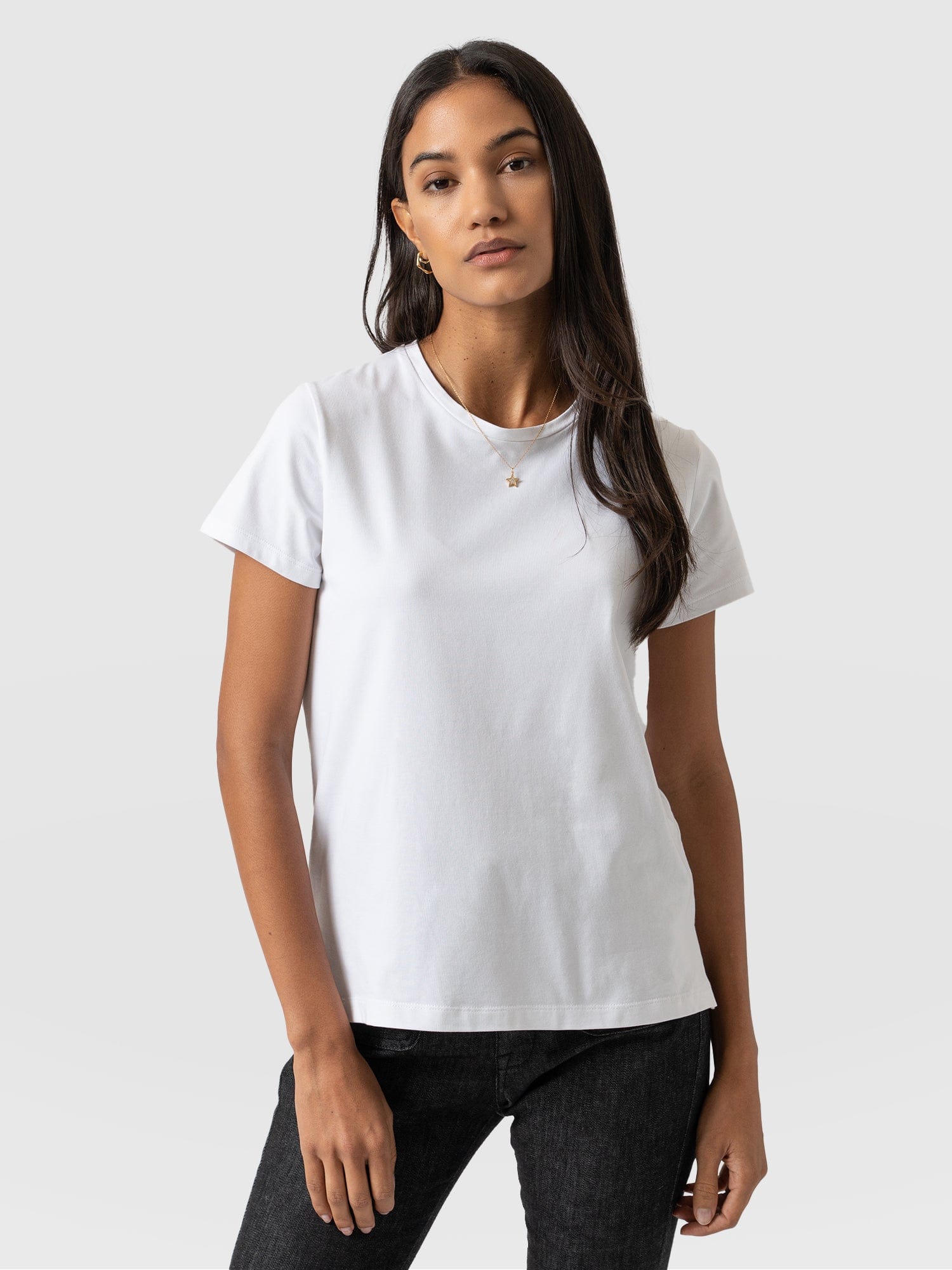 White T Shirt Women Subli® Plus Women's V Neck T Shirt 100% Polyester